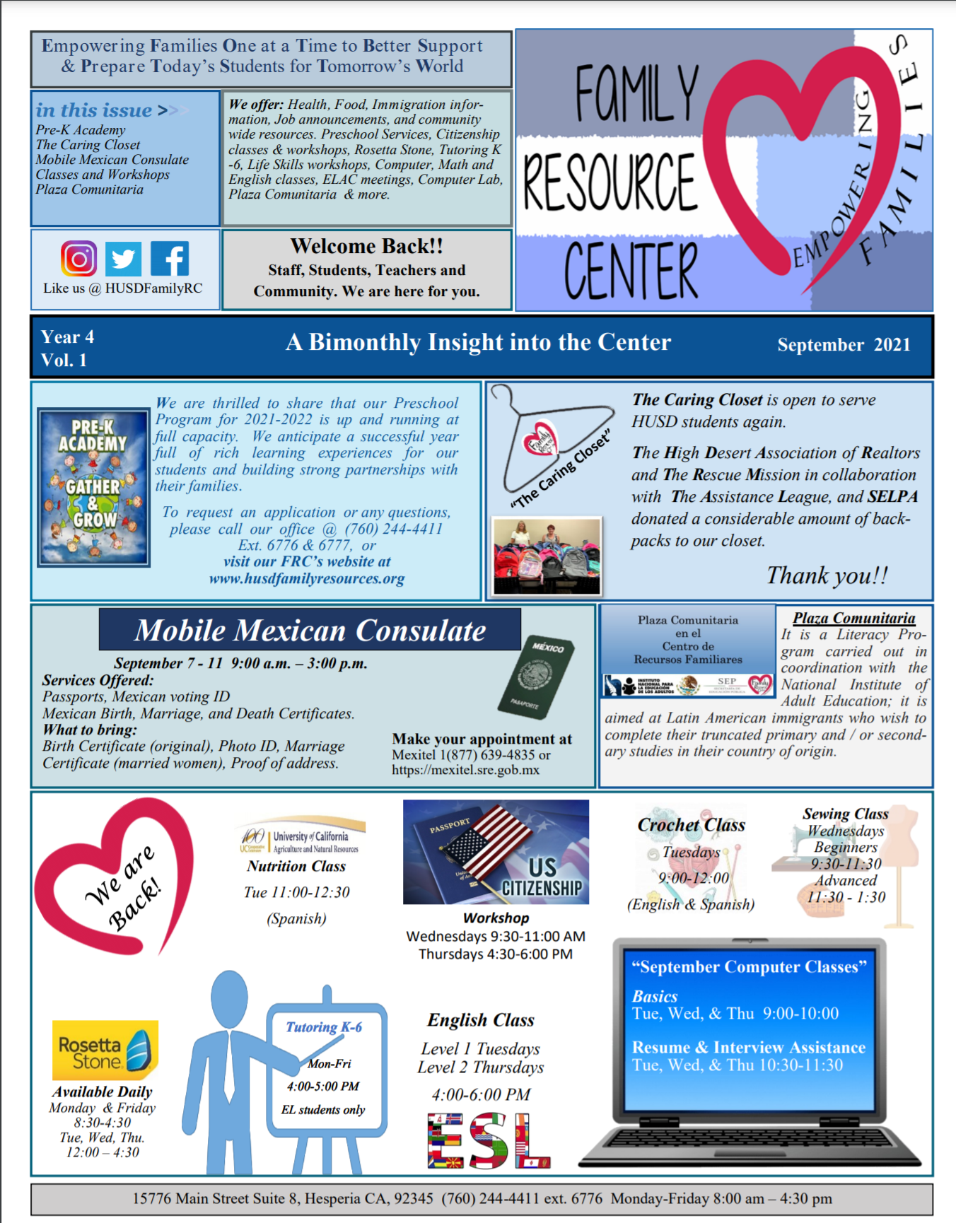 PARENT RESOURCE CENTER | Mission Crest Elementary School