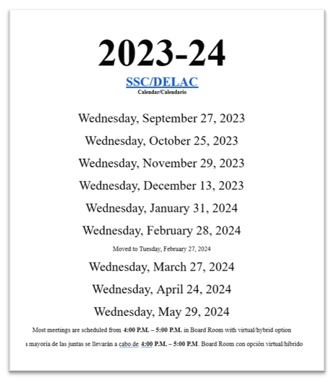 SSC-DELAC | Westmorland Union Elementary School District
