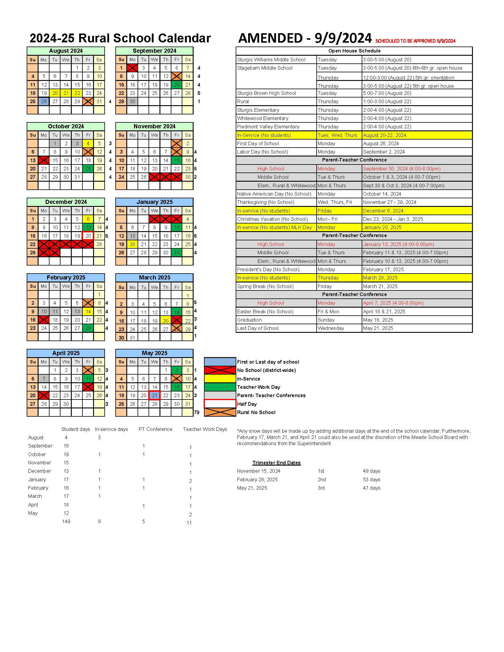 Academic School Calendars | Meade School District 46-1