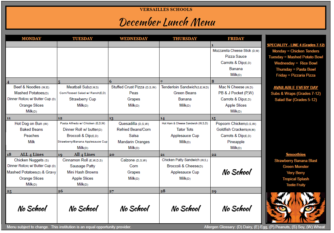 Food Service | Versailles Exempted Village Schools