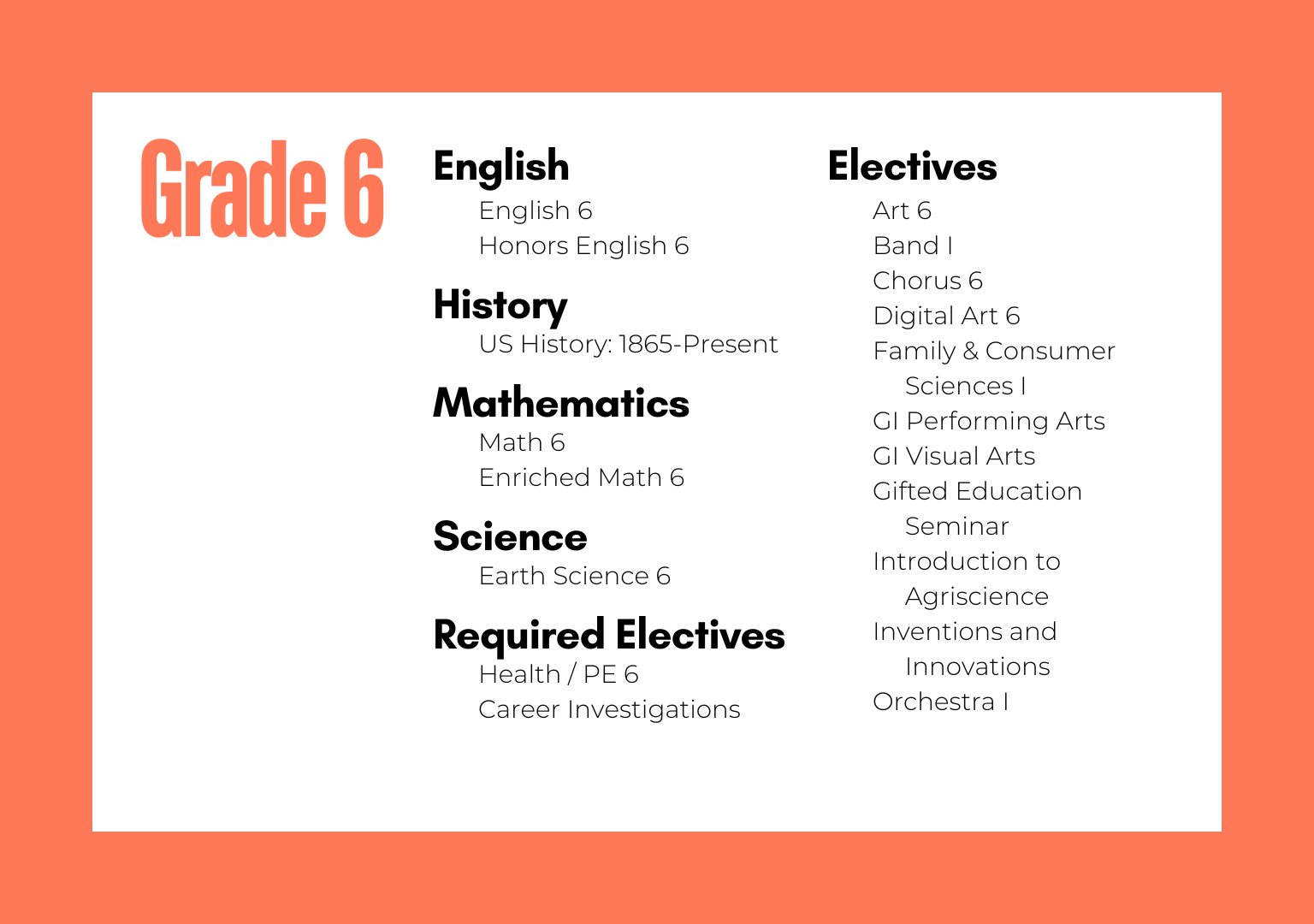 Course Catalog | Walker-Grant Middle School