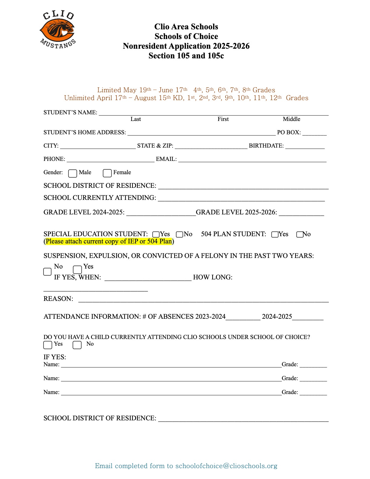 School of Choice | Clio Area Schools