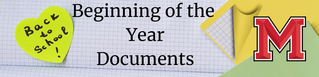 Beginning of the Year Documents | Morgan County Charter Schools