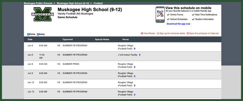 Athletics | Muskogee Public Schools