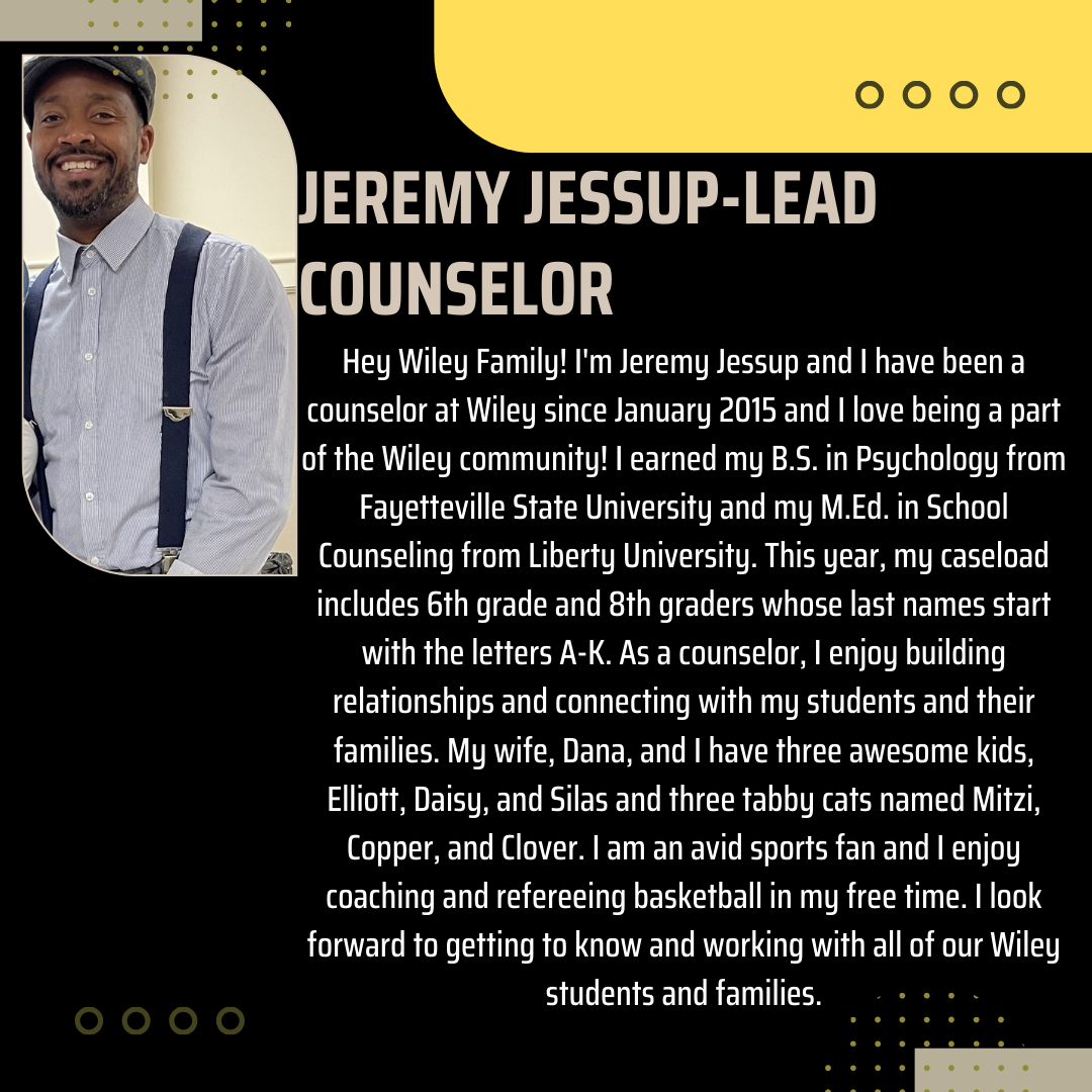 Jeremy Jessup-Lead Counselor | Wiley Magnet Middle School