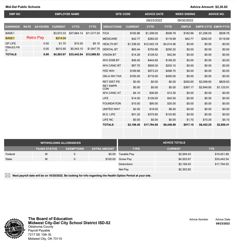 Payroll Department | Mid-Del School District