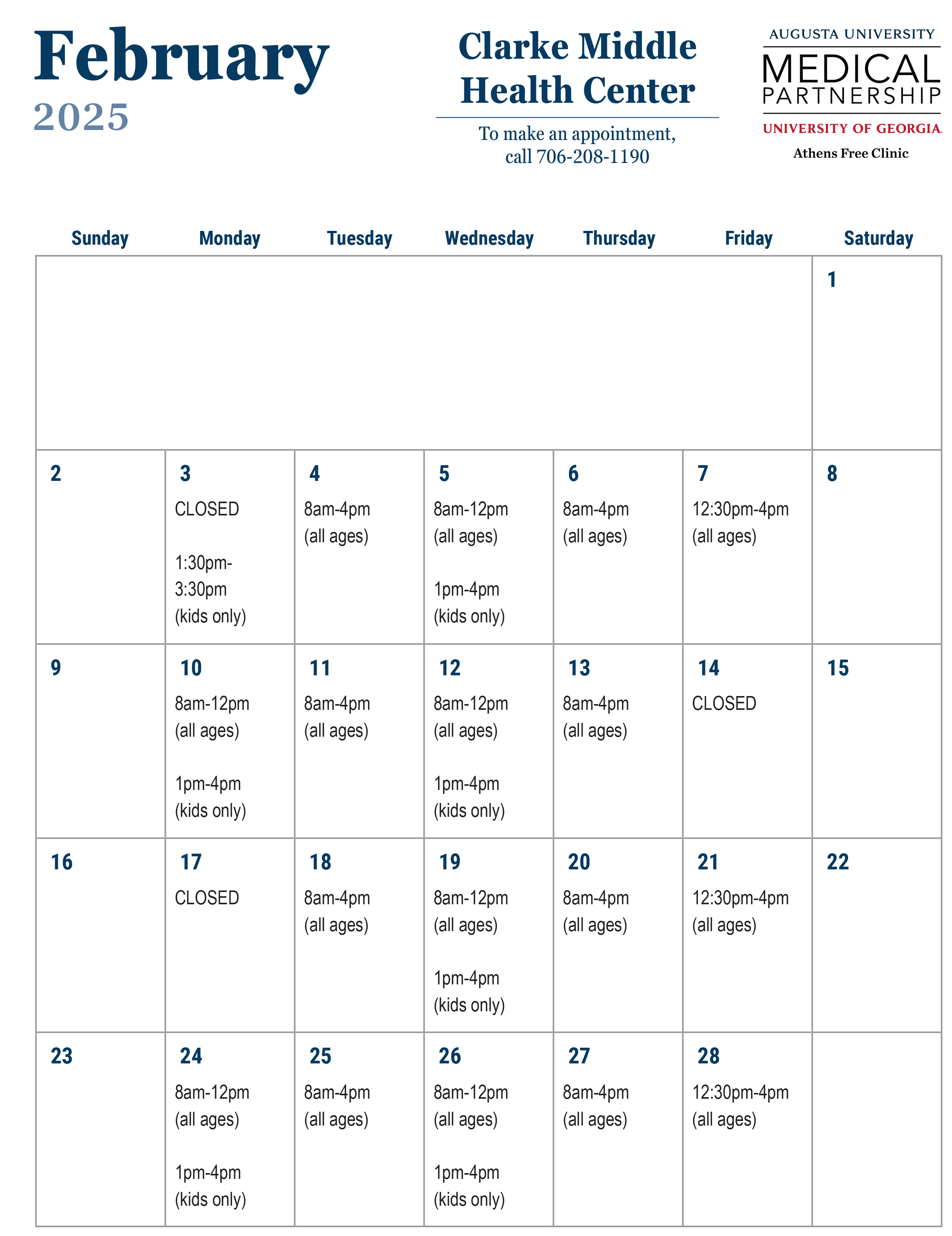 Clarke Middle Health Center | Clarke County School District