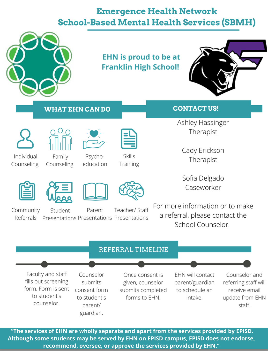 School Based Mental Health Services for Students | Franklin High School