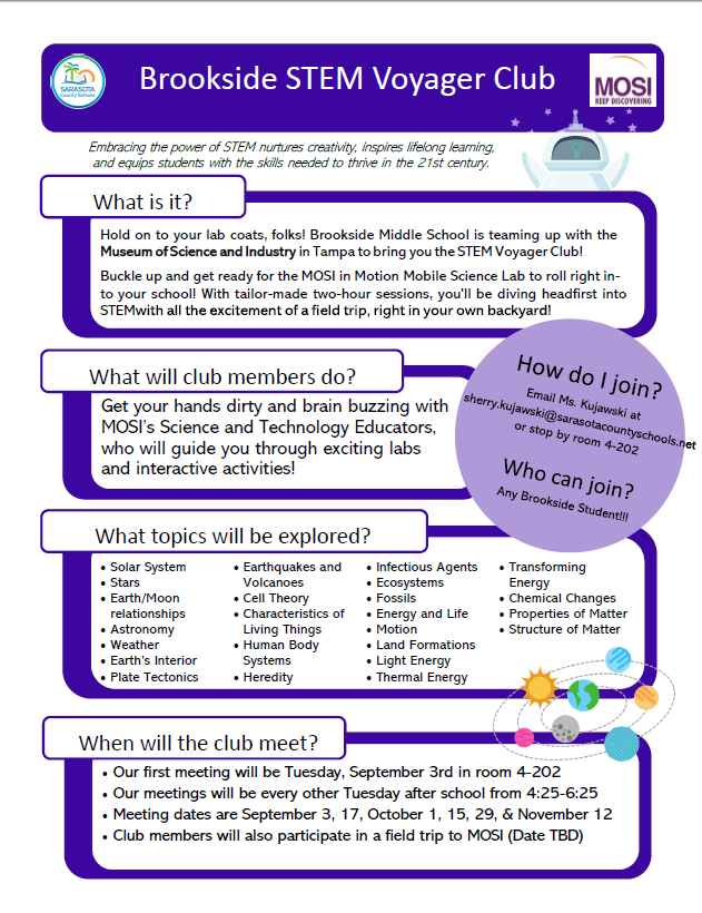 Brookside Clubs | Brookside Middle School