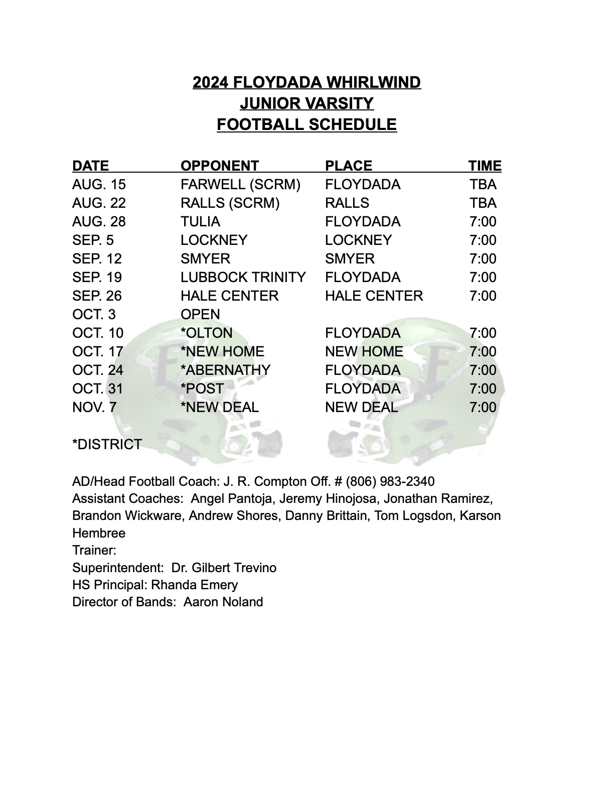 FOOTBALL | Floydada Collegiate ISD