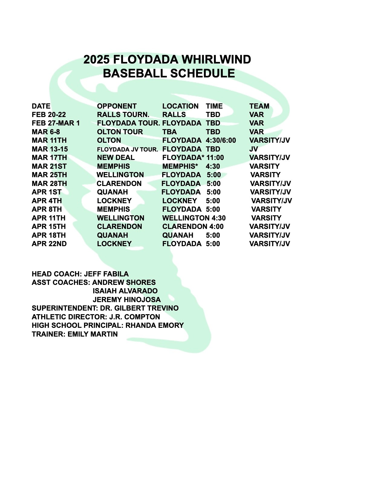 BASEBALL | Floydada Collegiate ISD