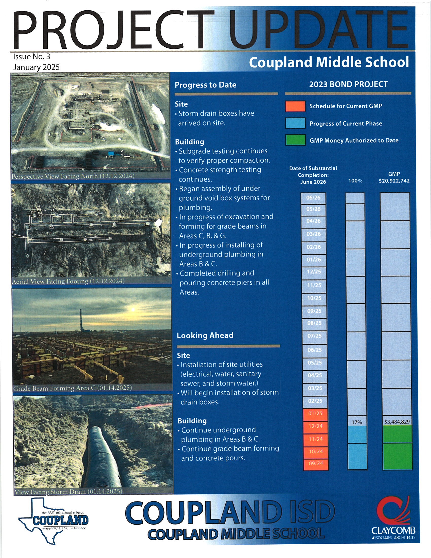 Bond 2023/Construction Update | Coupland Independent School District