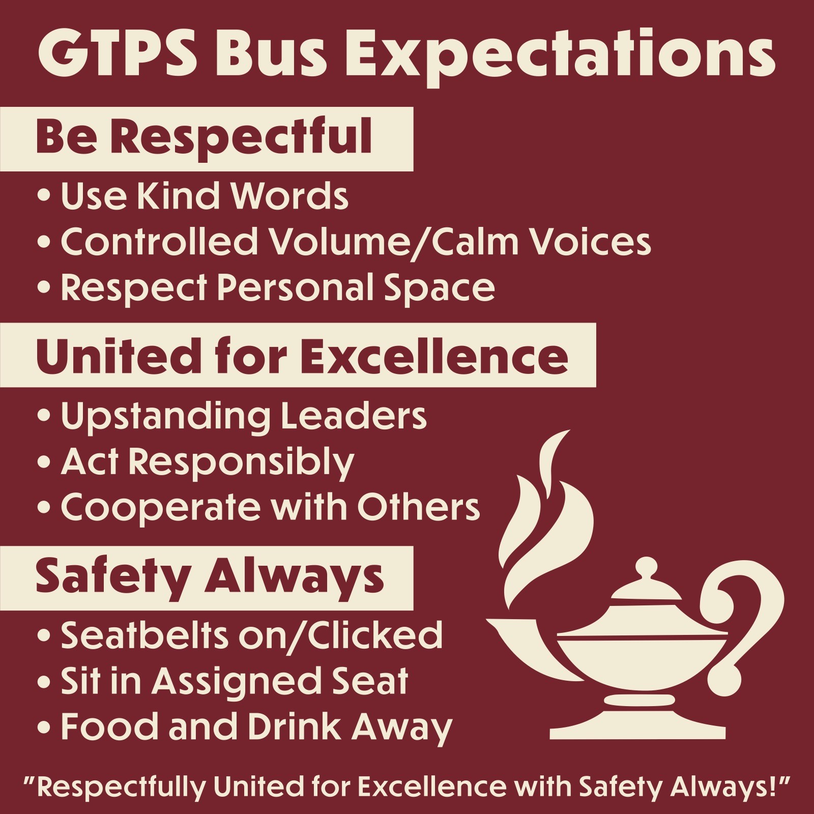 GTPS Bus Expectations | Gloucester Township School District
