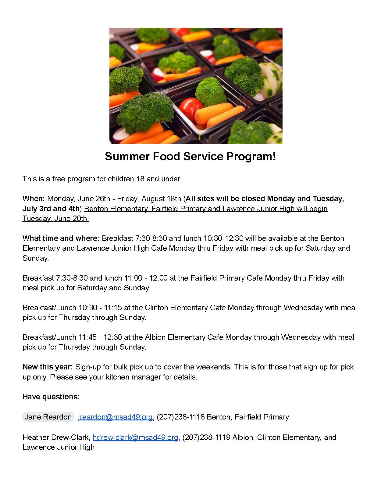 School Meal Menus | MSAD #49