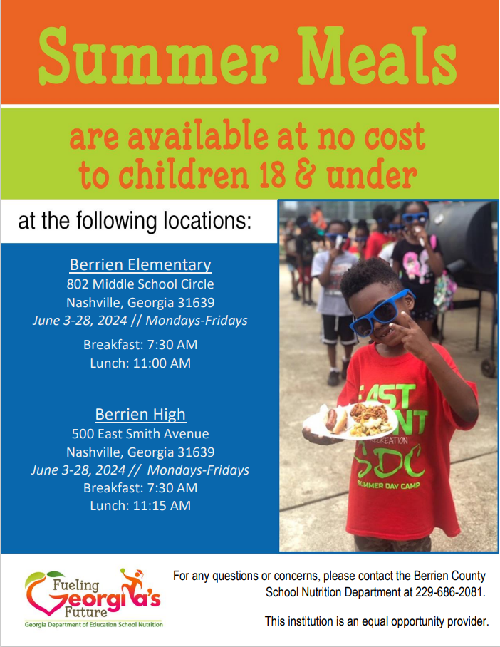 Summer Meal Program | Berrien County Schools