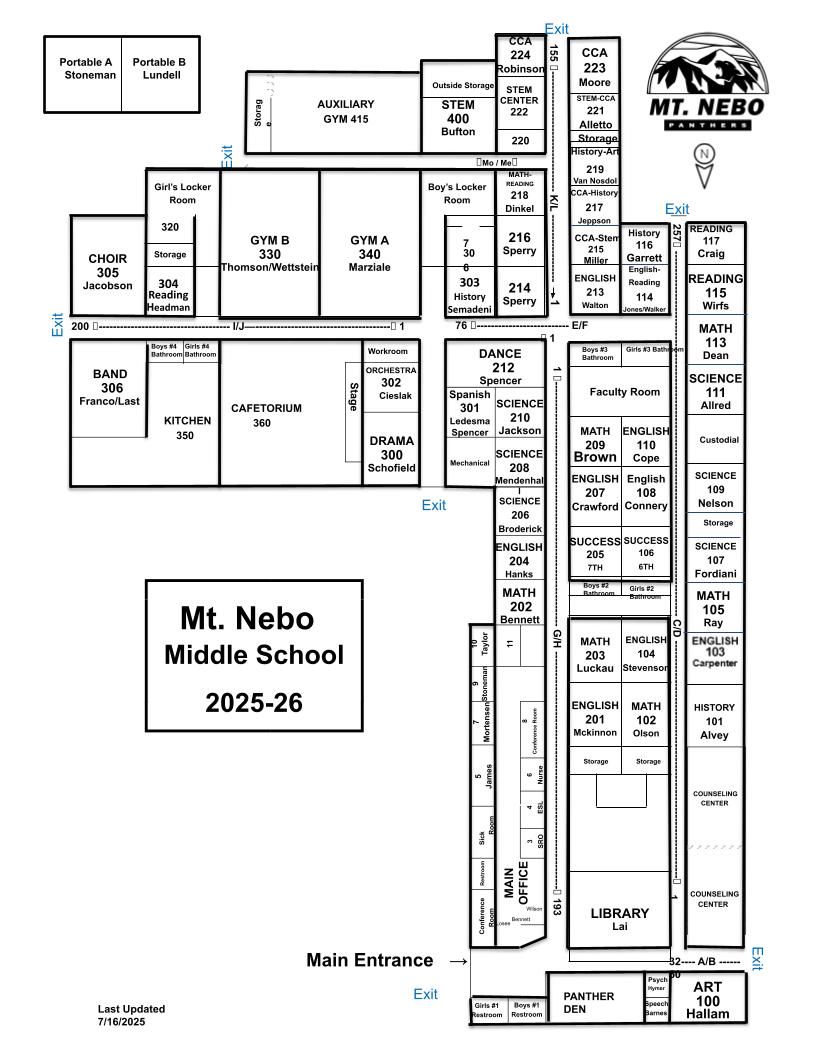 Mount Nebo Map
