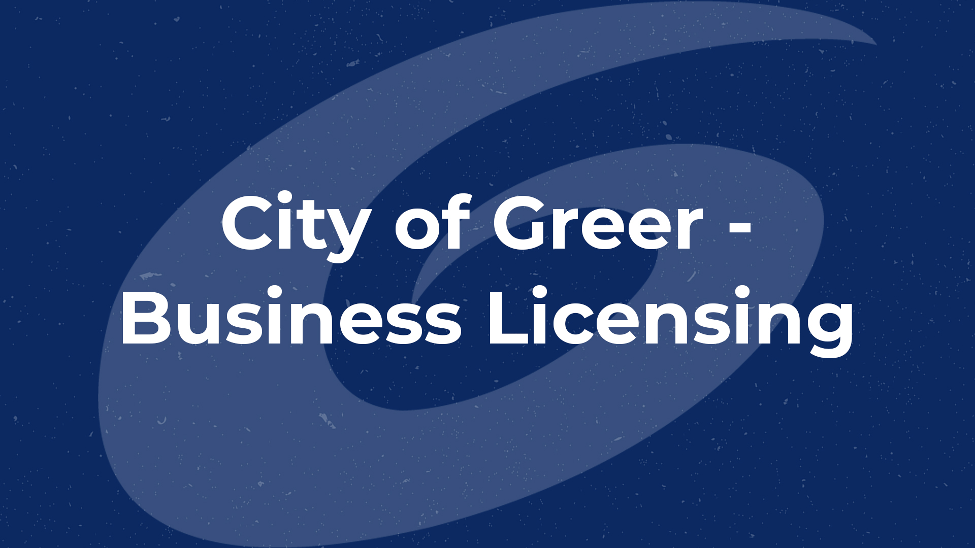 Business Licensing | City of Greer