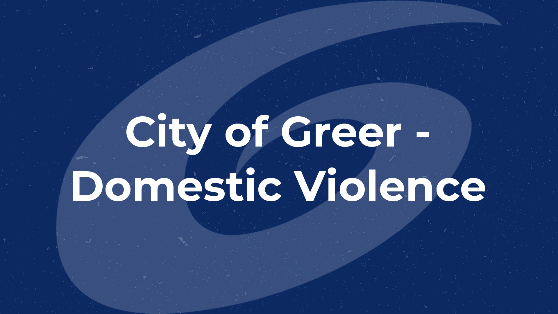 Domestic Violence | City of Greer