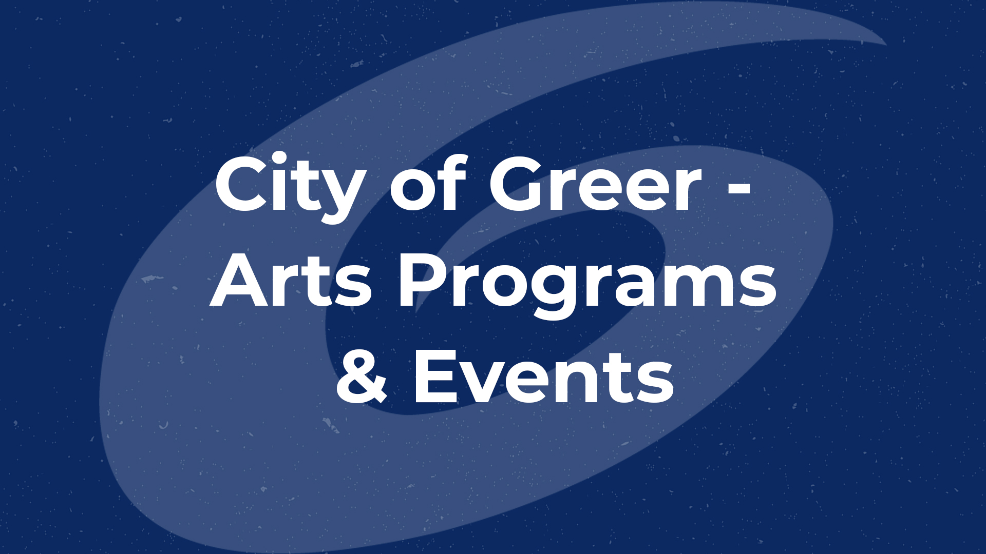 Arts Programs & Events | City of Greer