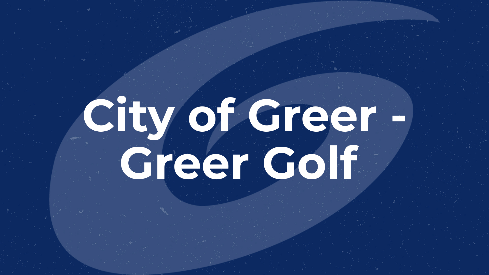 Greer Golf | City of Greer
