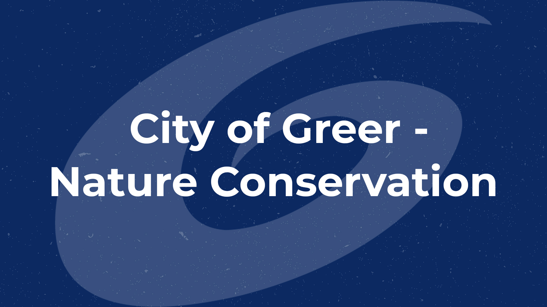 Nature Conservation | City of Greer