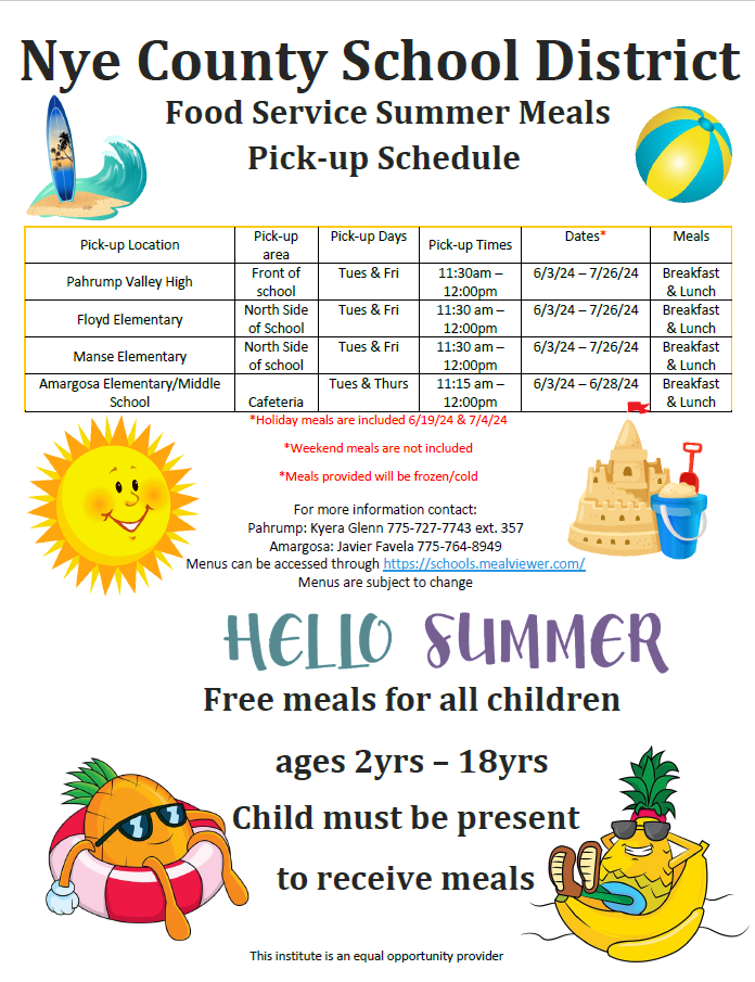 FOOD SERVICE | Nye County School District