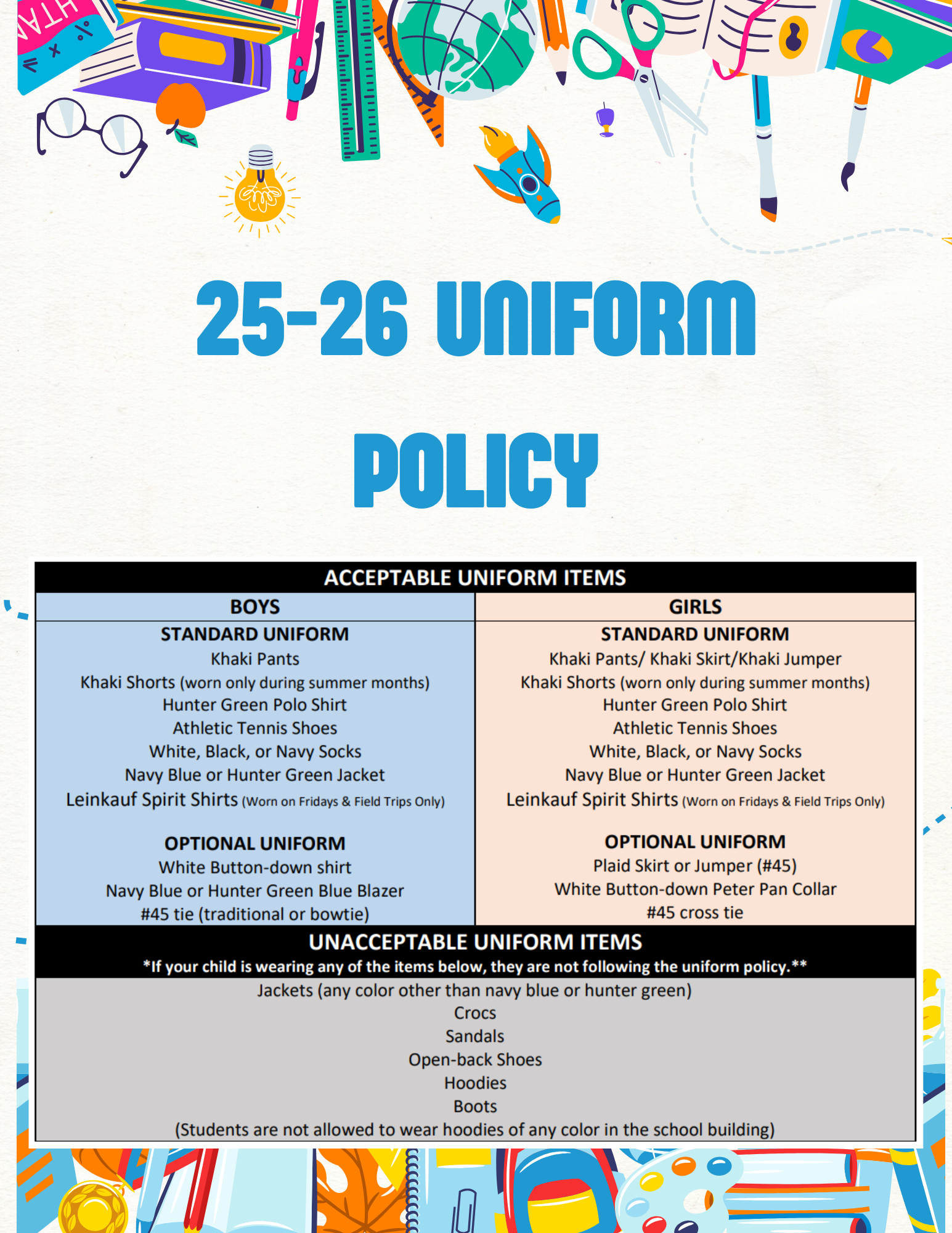 Schools Uniform Policy