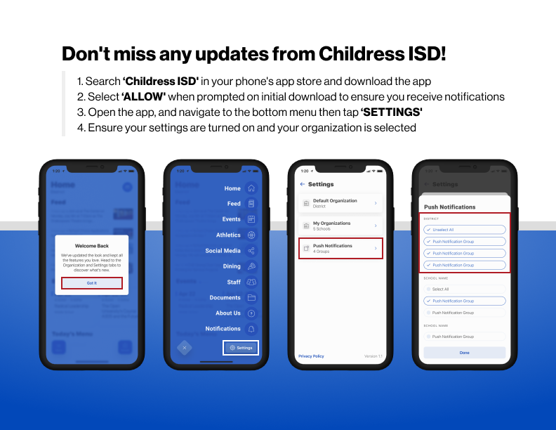Stay Connected - Get the CISD app! | Childress ISD