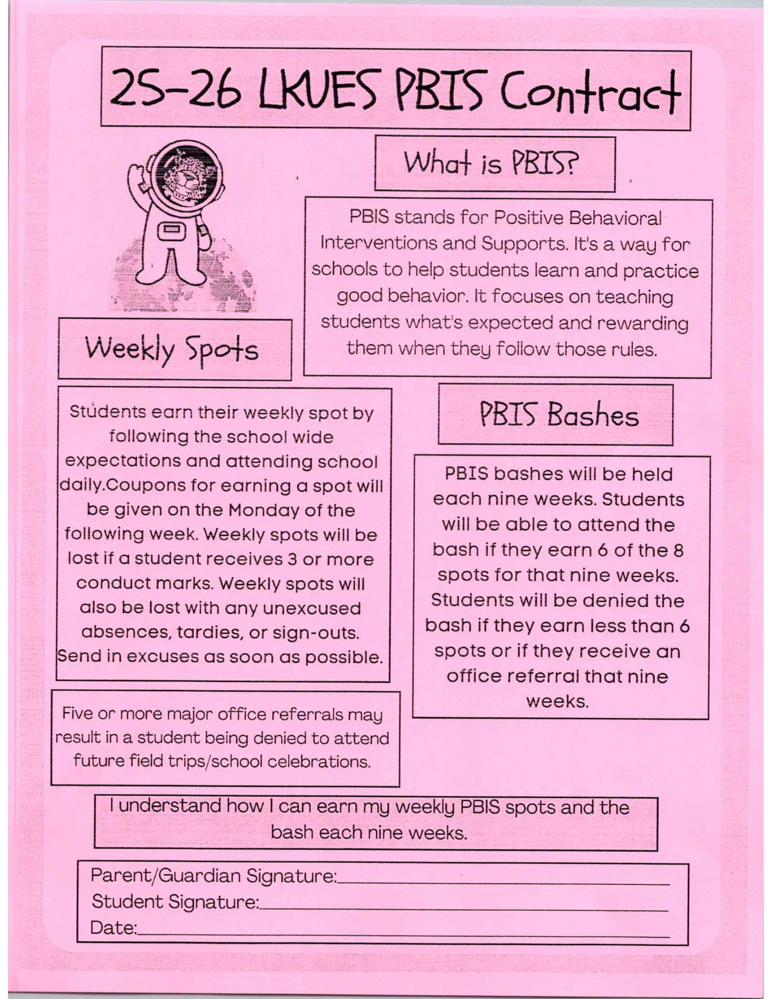 Field trip behavior contract | Benkens.blog
