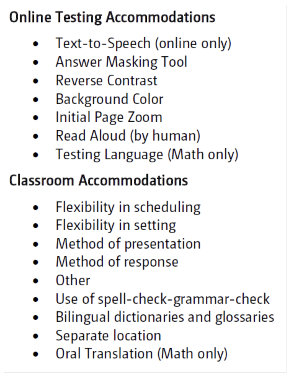 CBT Special Education Testing Accommodations | Pioneer Central Schools