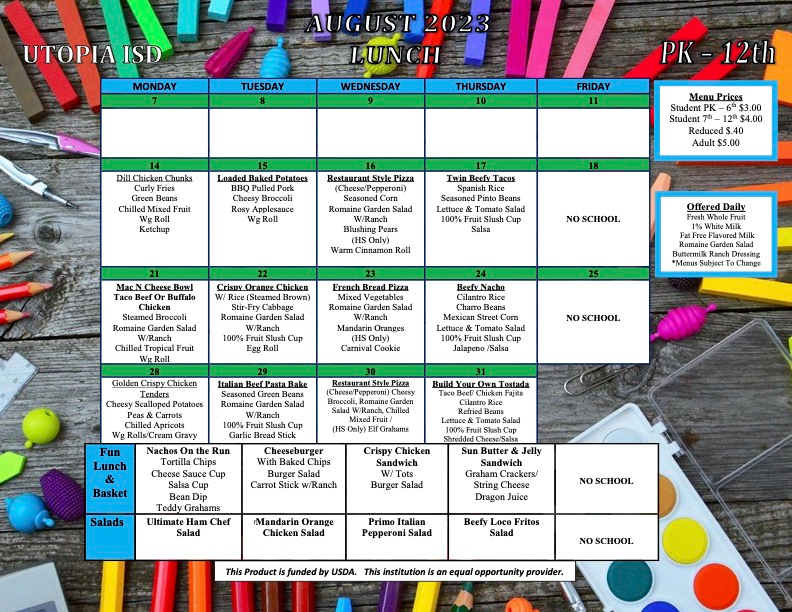 FOOD SERVICES | Utopia ISD