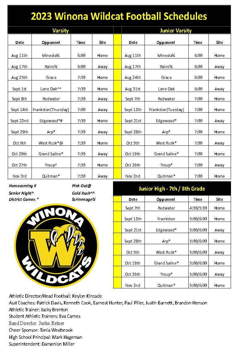 Football | Winona ISD
