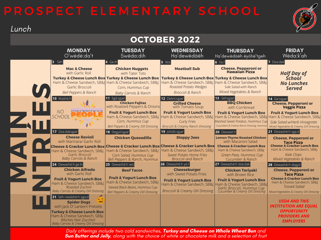 Breakfast & Lunch Menus | Salamanca City Central School District