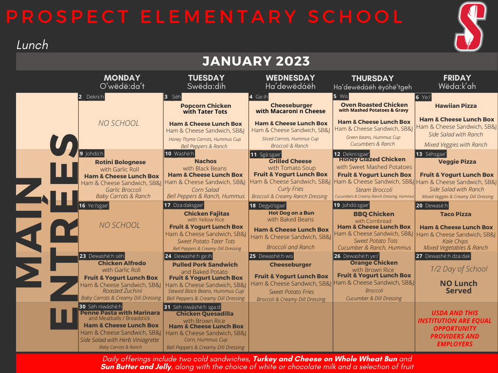 Breakfast & Lunch Menus | Salamanca City Central School District