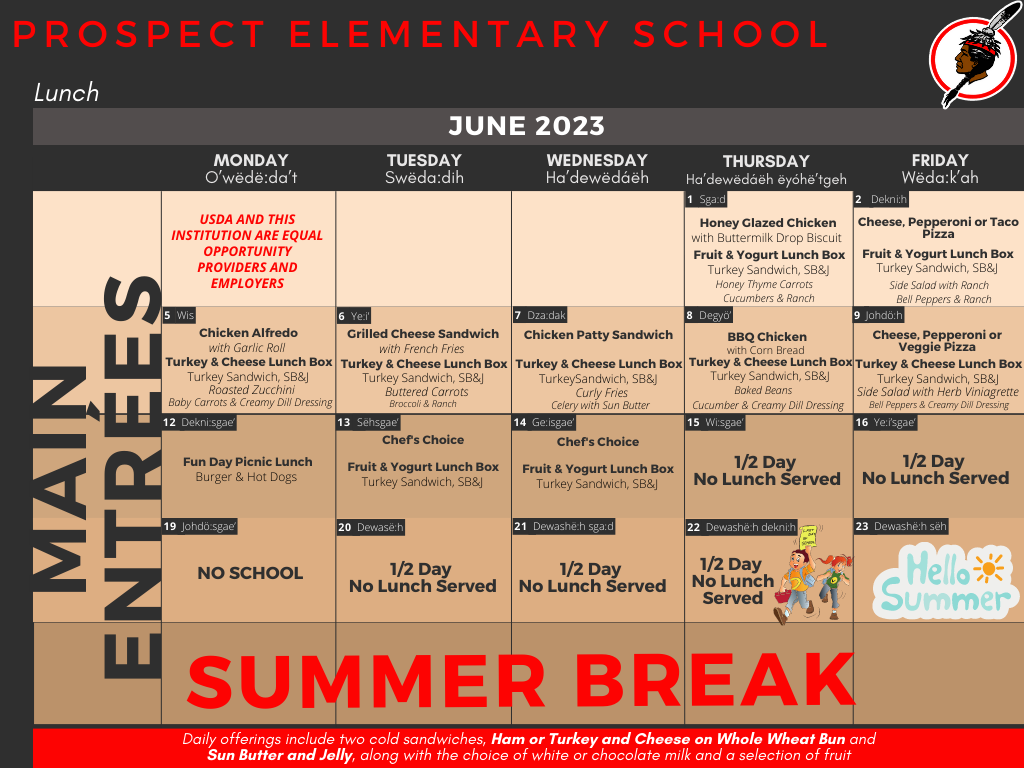 Breakfast & Lunch Menus | Salamanca City Central School District