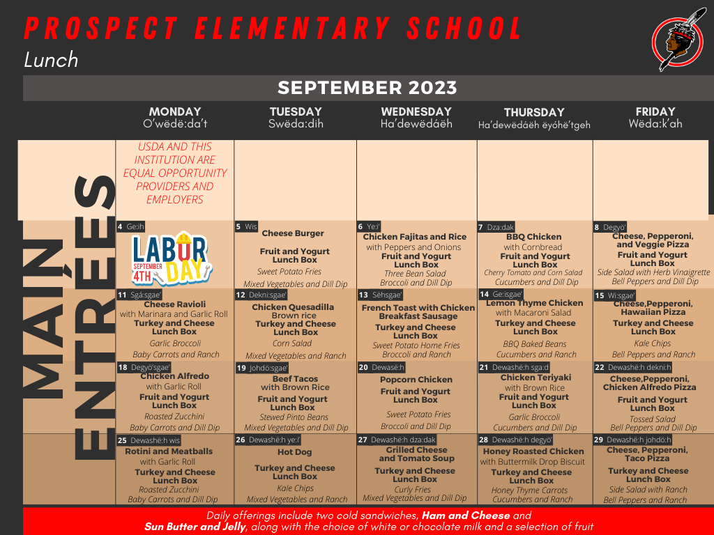 Breakfast & Lunch Menus | Salamanca City Central School District