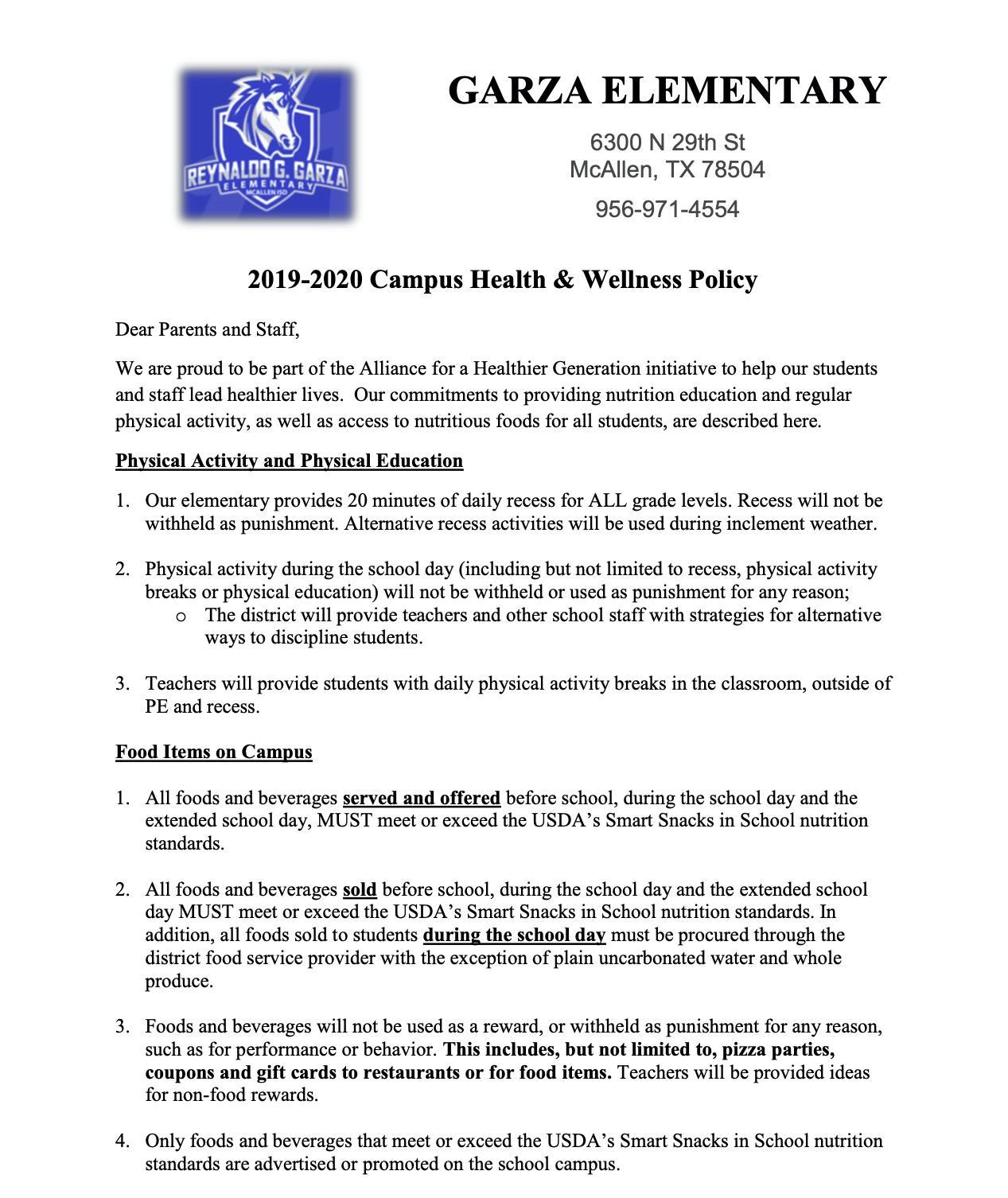 Physical Education | Reynaldo G. Garza Elementary