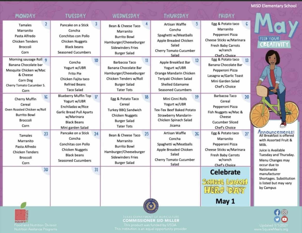 Menu | Christa McAuliffe Elementary