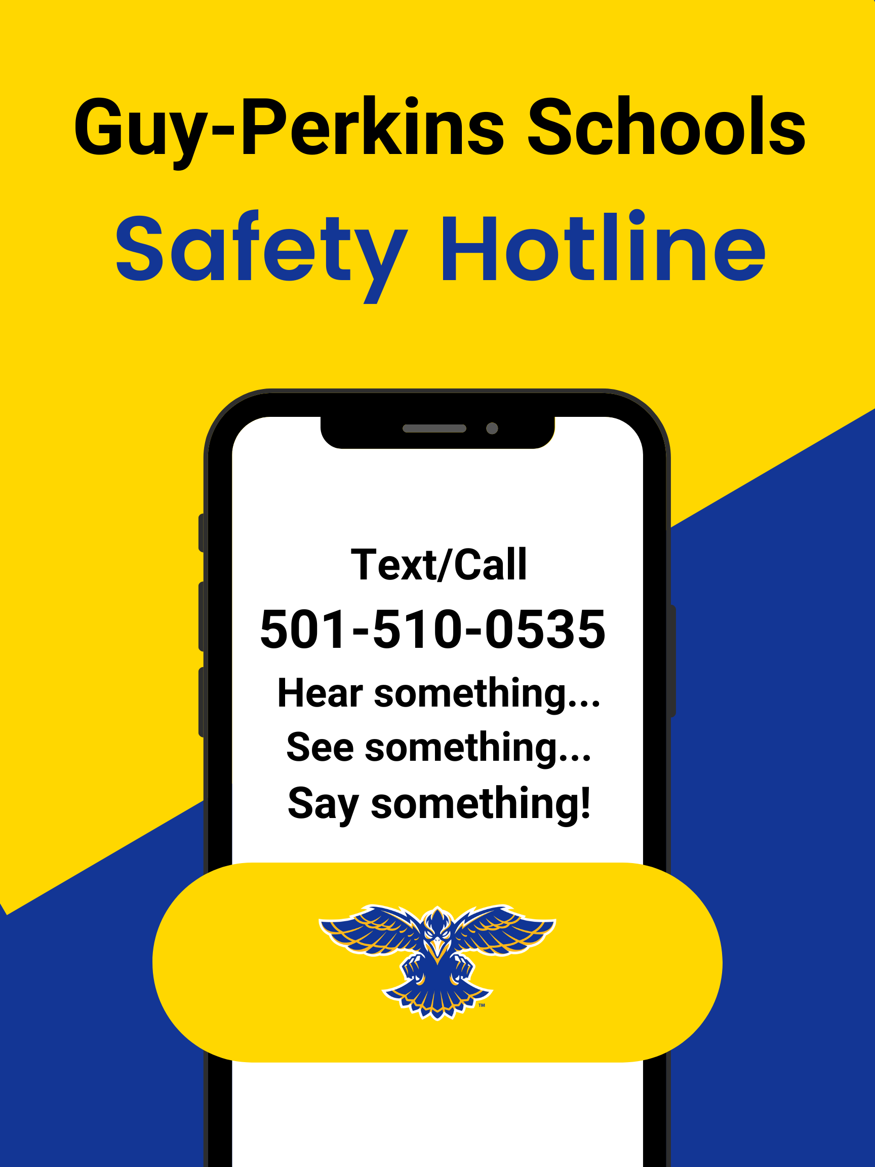 SAFETY TIP HOTLINE | Guy-Perkins Schools