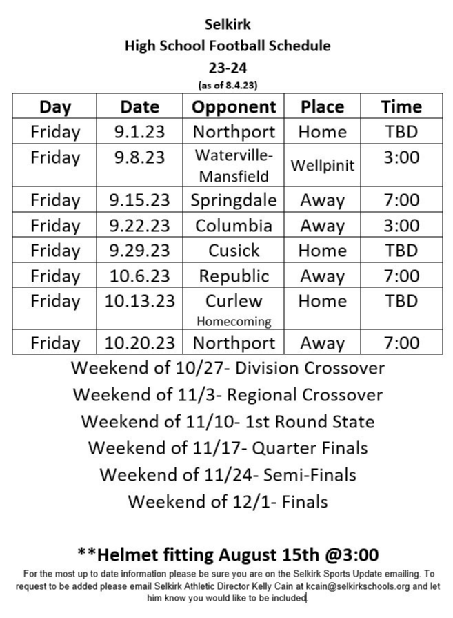 High School Football | Selkirk School District