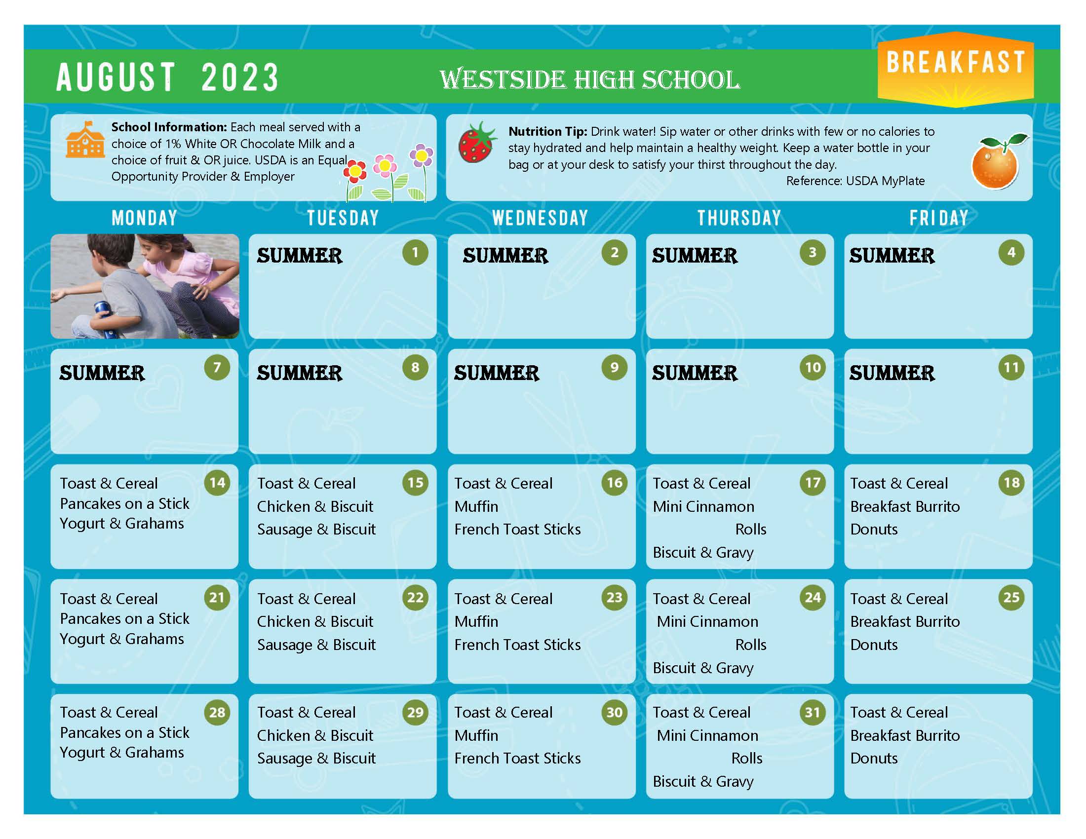 Dining Menus for Schools | Westside Consolidated School District