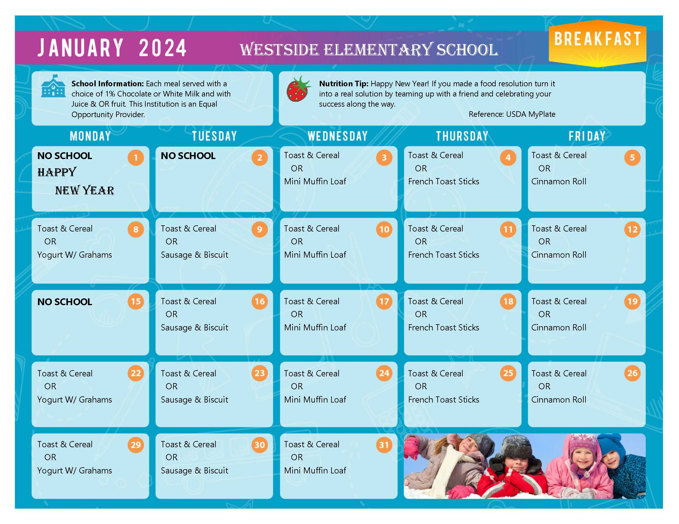 Dining Menus for Schools | Westside Consolidated School District