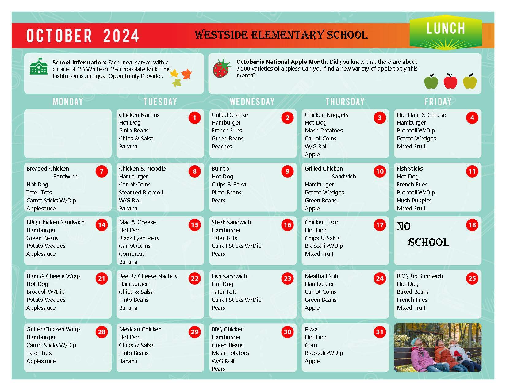 Dining Menus for Schools | Westside Consolidated School District