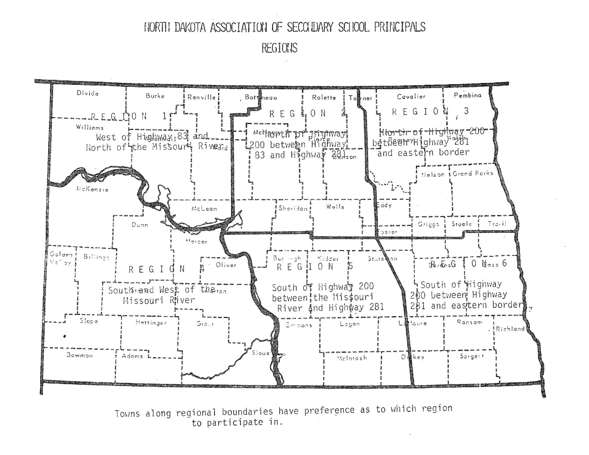 NDASSP Regional Map North Dakota Council Of Educational Leaders NDASSP Regional Map North Dakota Council Of Educational Leaders
