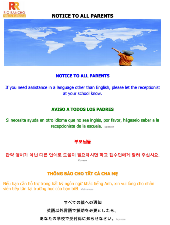 Translation & Interpretation Requests | Rio Rancho Public Schools