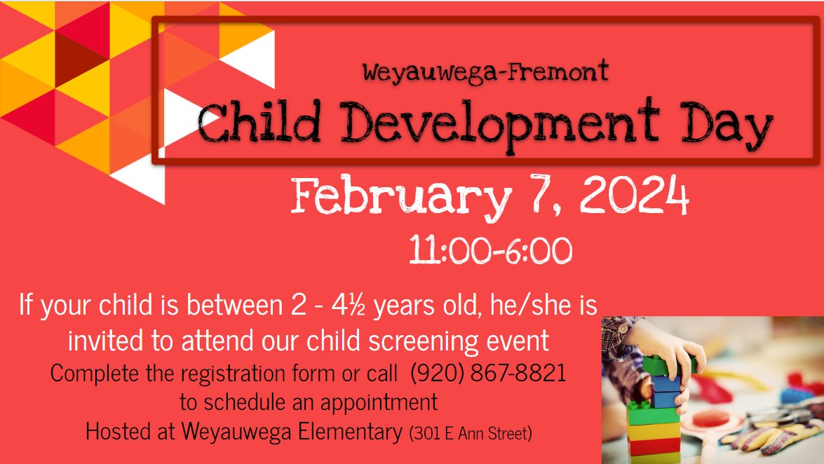 Child Development Screening | Weyauwega-Fremont School District