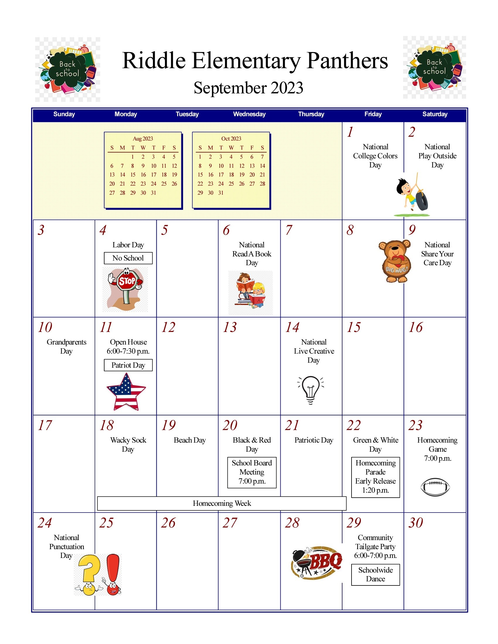 School Calendar | Riddle School District