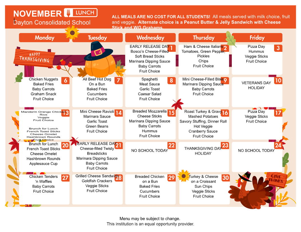 School Nutrition Information | Dayton Consolidated School