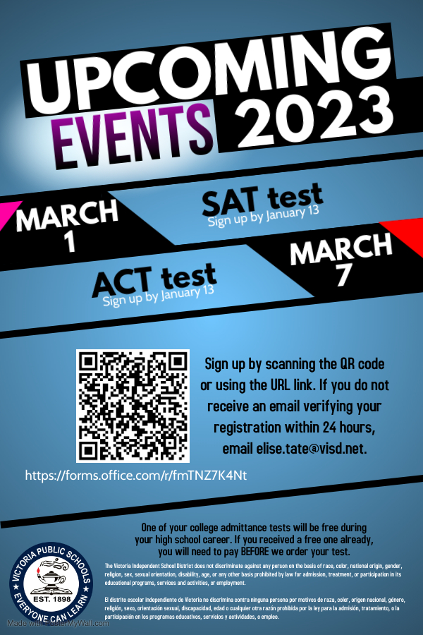 PSAT/SAT/ACT | Victoria Independent School District