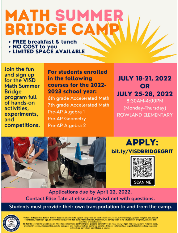 Summer Bridge | Victoria Public Schools